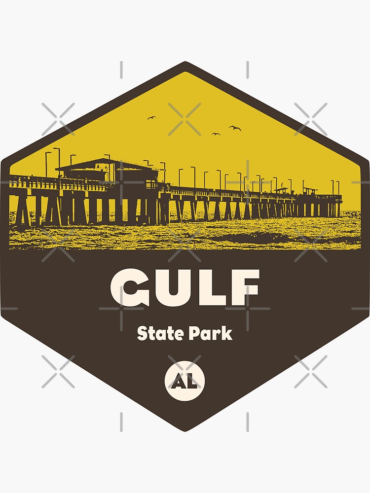 "Gulf State Park, Alabama" Sticker for Sale by esskay | Redbubble