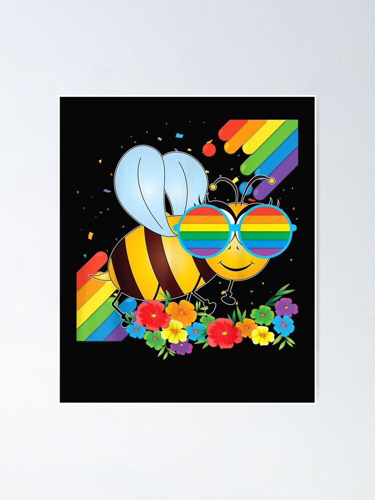 "Proud LGBT Lovely Gay Bee Pride Flag Rainbow - LGBTQIA+ - Pride Month ...