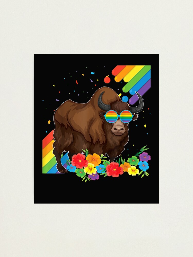 Lámina fotográfica «Orgulloso LGBT Lovely Gay Buffalo Pride Flag ...
