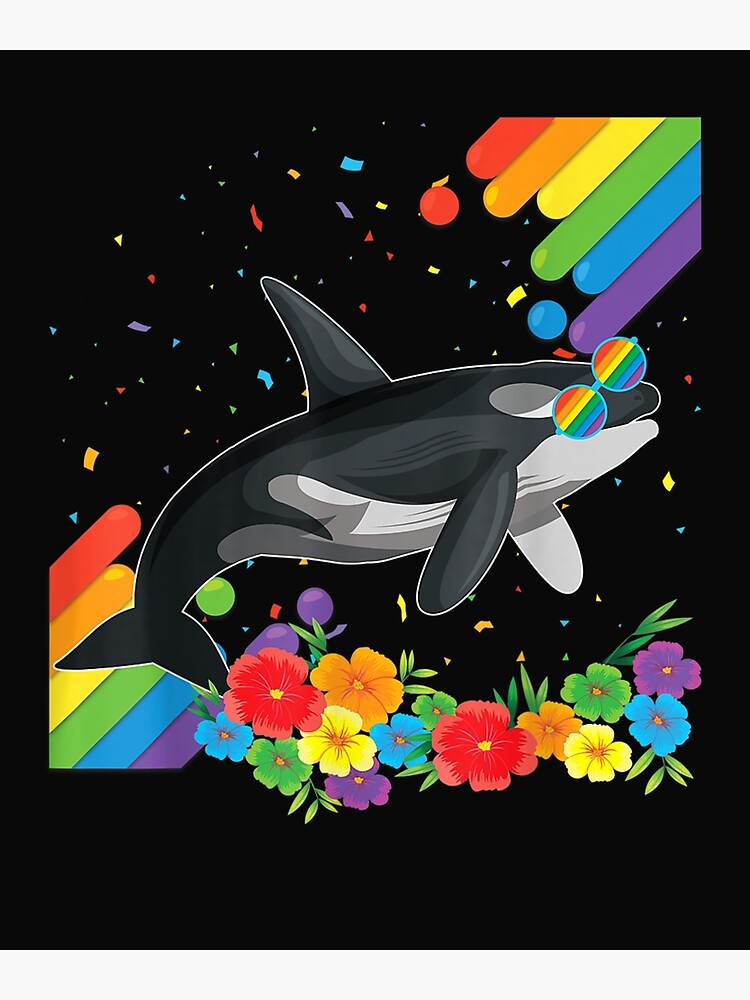 "Proud LGBT Lovely Gay Whale Pride Flag Rainbow - LGBTQIA+ - Pride ...