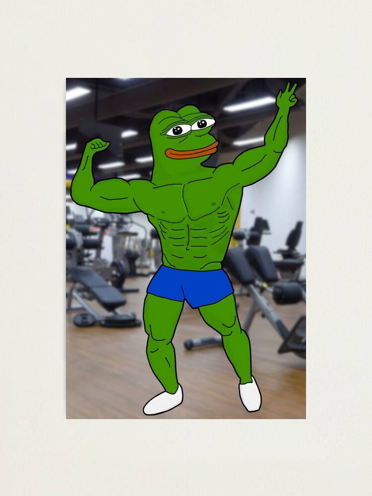 "Bodybuilder Pepe Aesthetic Zyzz" Photographic Print by Slav-Art ...