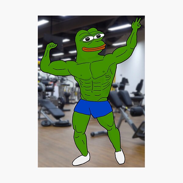 "Bodybuilder Pepe Aesthetic Zyzz" Photographic Print by Slav-Art ...