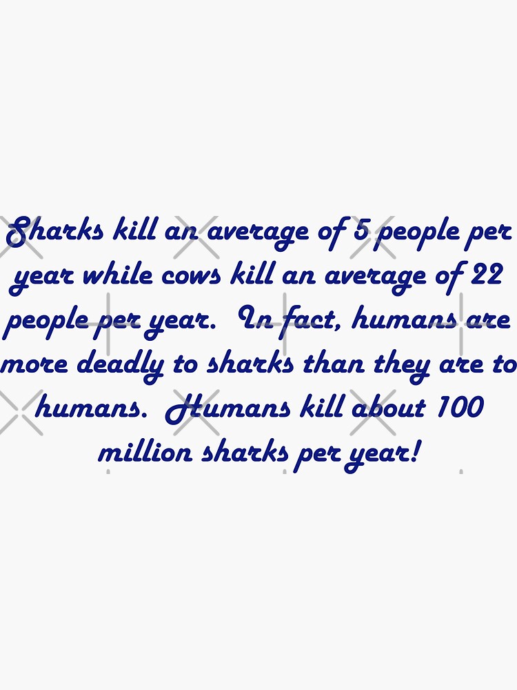 "Shark Vs Cow" Sticker by LuckyCharm89 | Redbubble