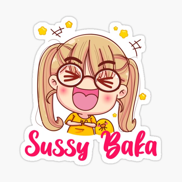 "Sussy Baka" Sticker by ALIRedhut | Redbubble