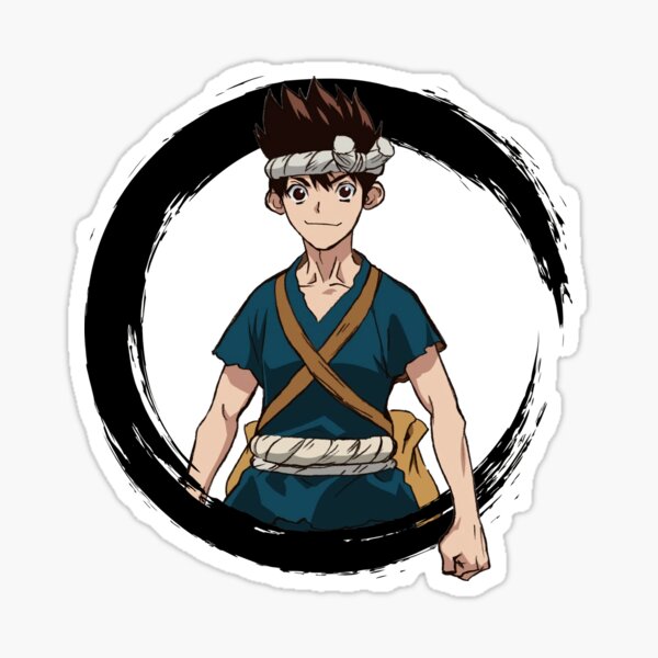 "Dr stone Chrome, anime, manga" Sticker by Anime-Dude | Redbubble