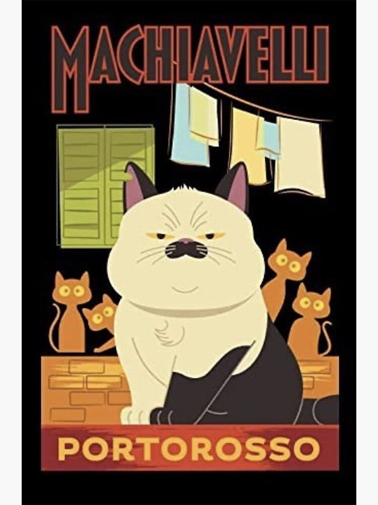 "Machiavelli Luca Cat small" Sticker for Sale by moriahluettgen | Redbubble