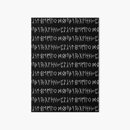 "Elder Futhark | Germanic Runes Script Pattern White" Art Board Print ...