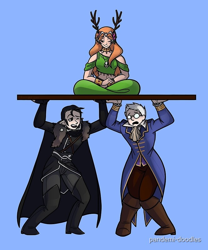 "Vax, Percy, and Keyleth" by pandemi-doodles | Redbubble