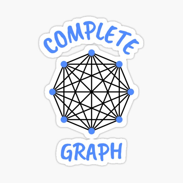 "Graph Theory - Complete Graph" Sticker by Mechashadow | Redbubble