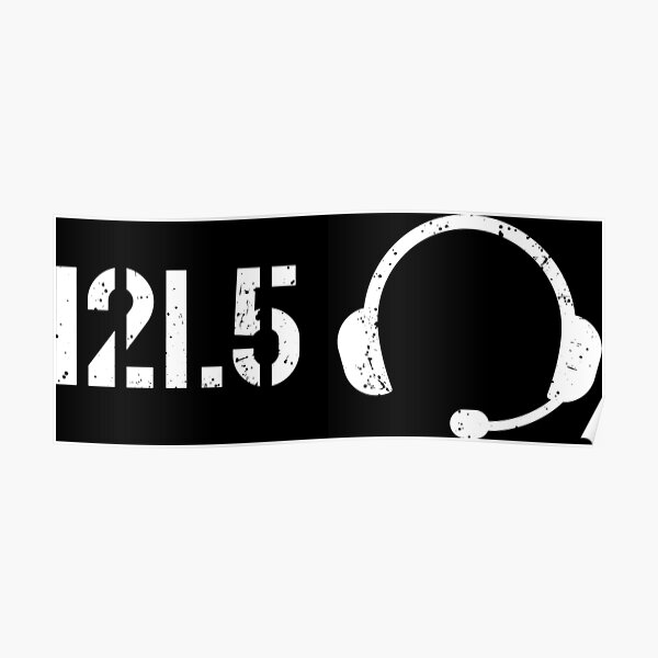 "121.5 | guard frequency | funny aviation" Poster for Sale by ...