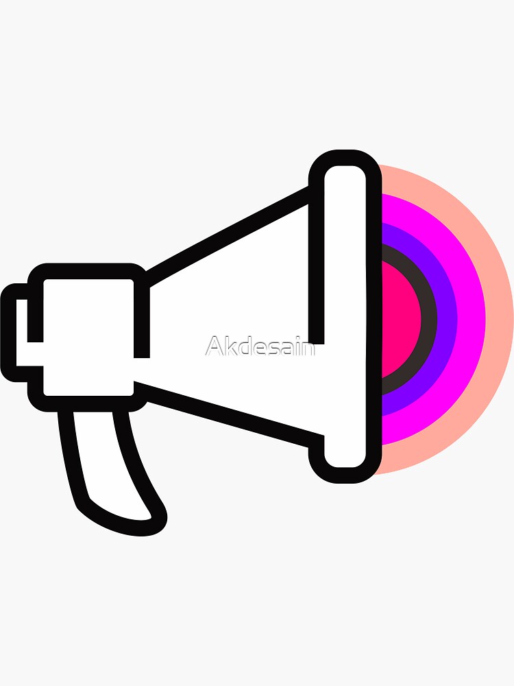 "speak loud" Sticker for Sale by Akdesain | Redbubble
