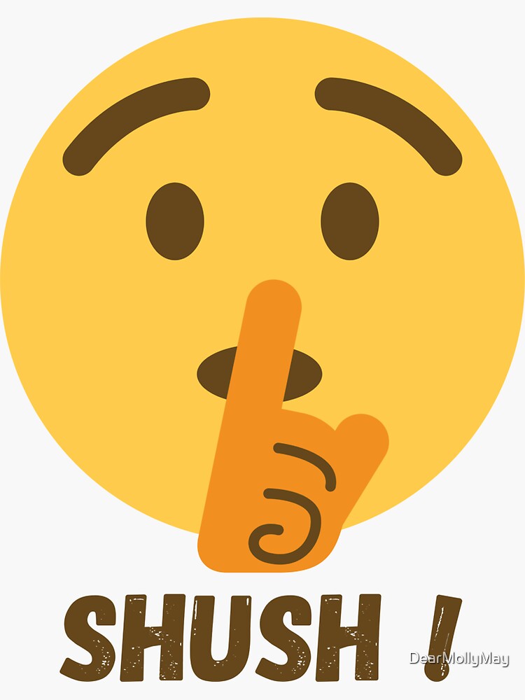 "Shush!" Sticker for Sale by DearMollyMay | Redbubble