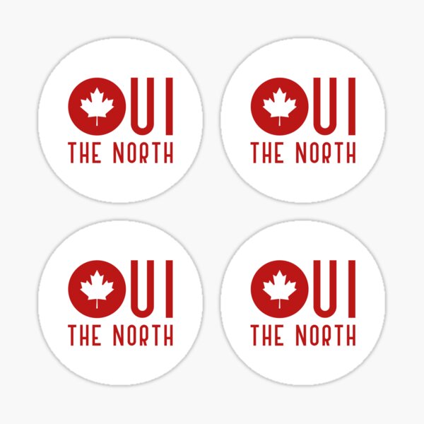 "oui the north" Sticker by GoranDesign | Redbubble