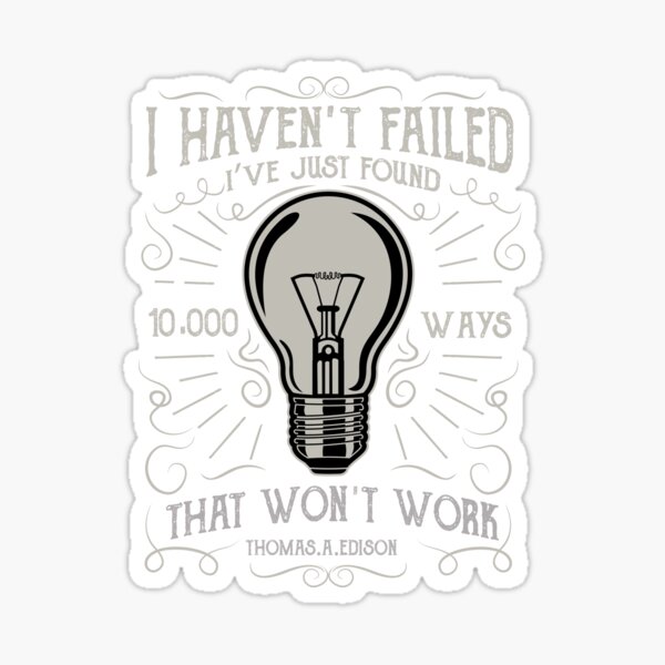 "Thomas A. Edison" Sticker for Sale by CrazyStuff | Redbubble