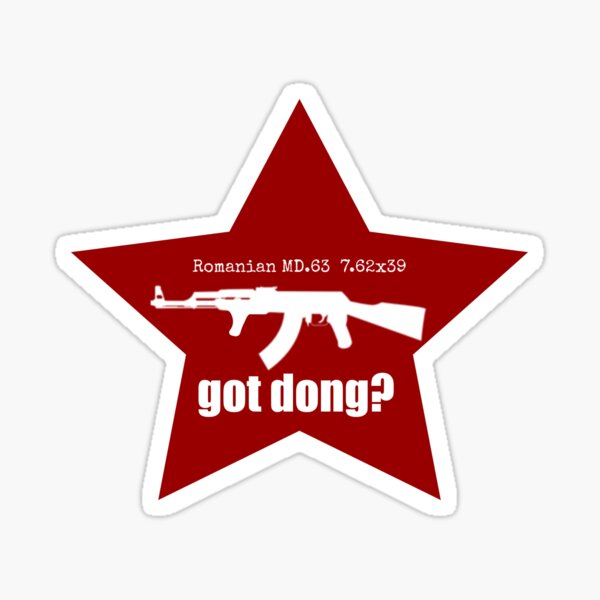 "AK47 shirt (Romanian Dong) " Sticker for Sale by Regalya | Redbubble