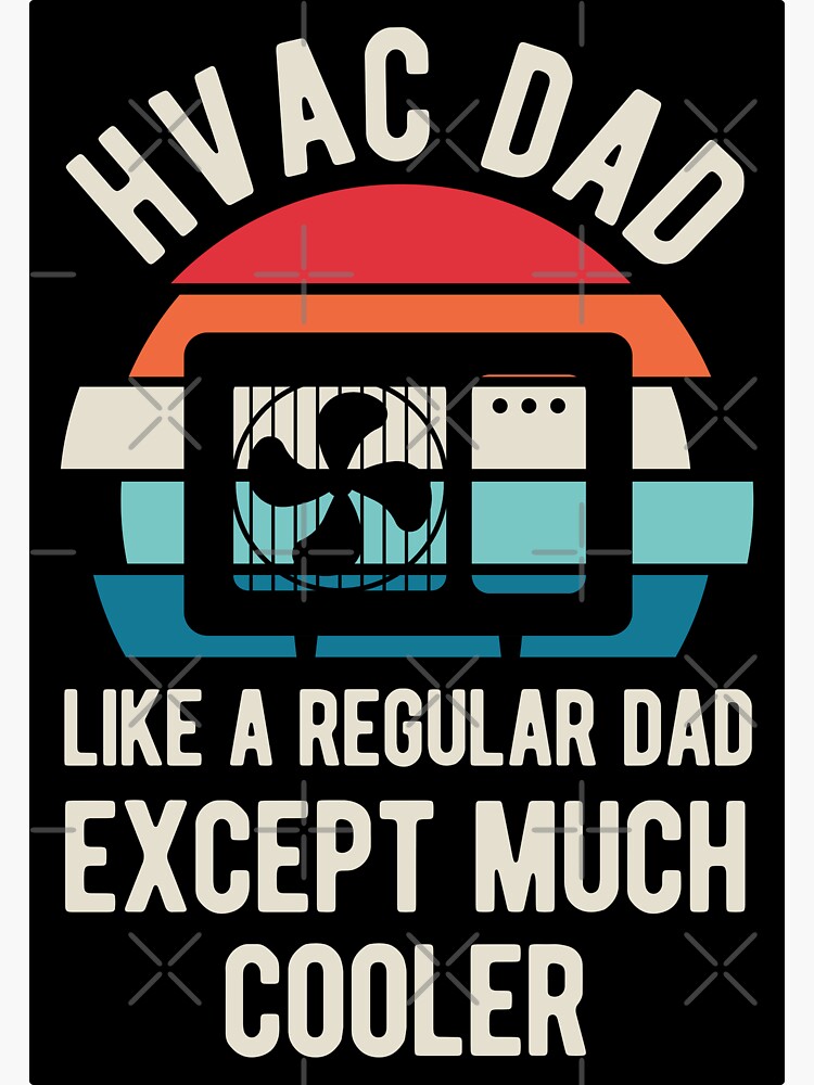 "Funny Hvac Technician" Sticker by artworkbyrihen | Redbubble