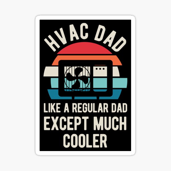 "Funny Hvac Technician" Sticker by artworkbyrihen | Redbubble