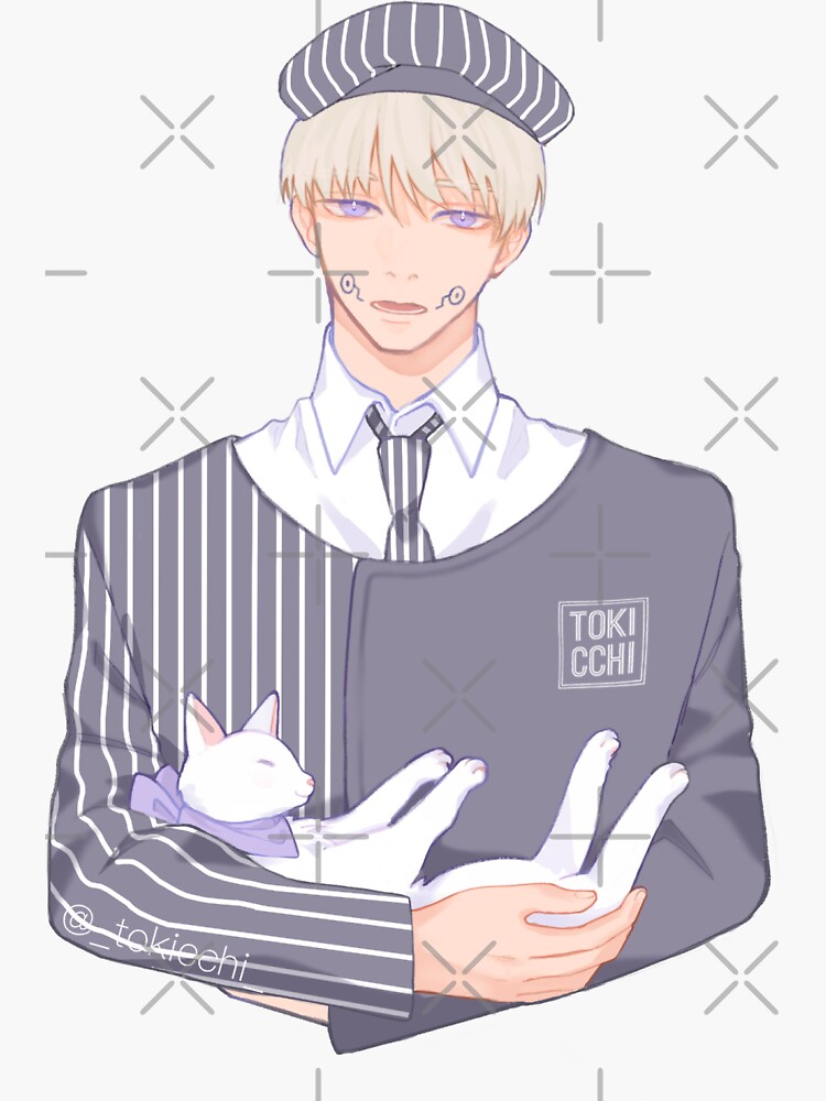 "Inumaki Toge and Kitty 2" Sticker by Tokicchi | Redbubble