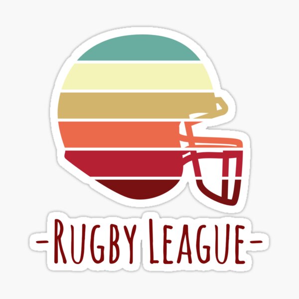 "Rugby League with Rainbow Helmet " Sticker for Sale by EddyLuckyBuddy ...