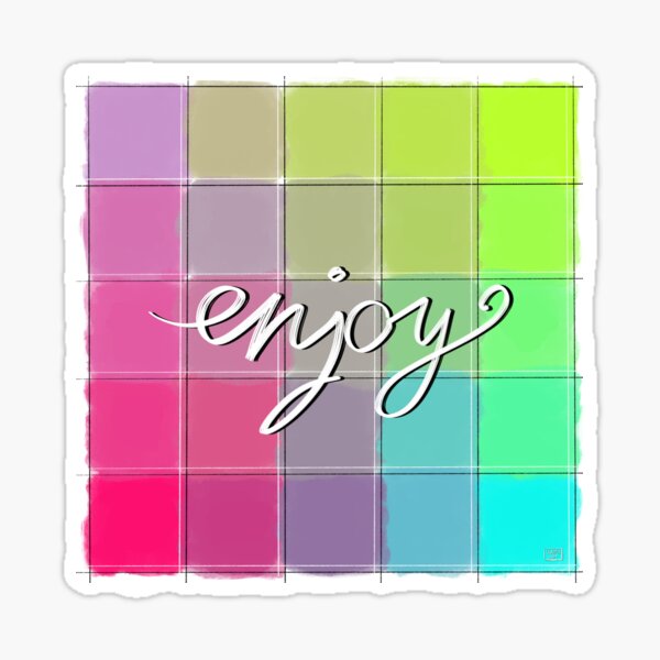 "Enjoy palette" Sticker for Sale by murphy3art | Redbubble
