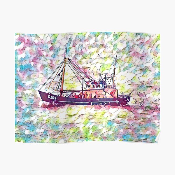 "Fishing Boat" Poster by Juka14 | Redbubble