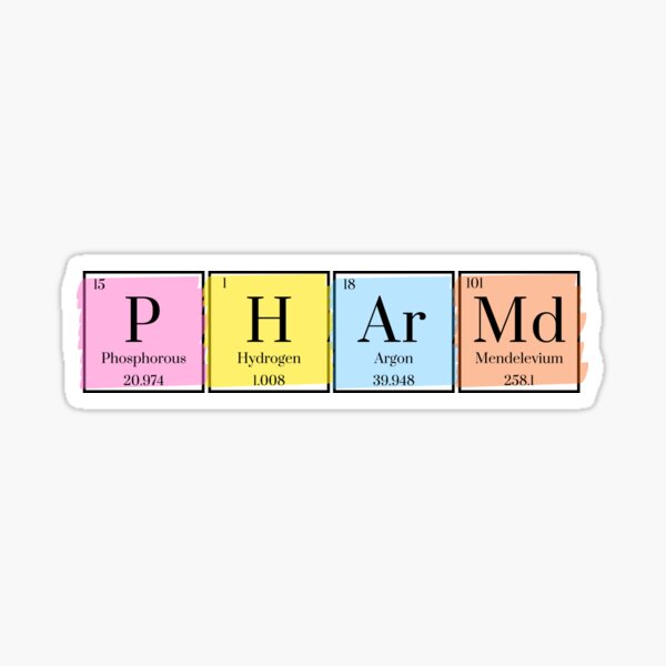 "Multiple Products! PharmD Periodic Table Graphic Logo, Pharmacist ...