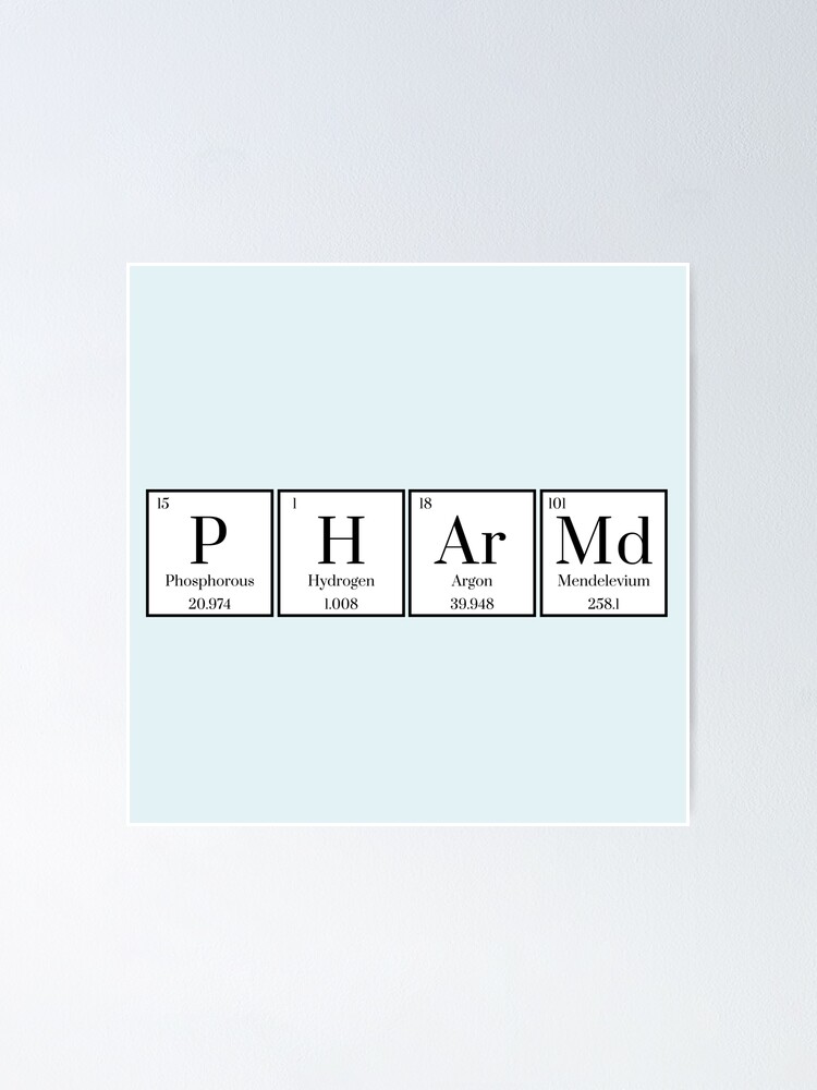 Póster «¡Múltiples productos! Logotipo gráfico de la tabla periódica de ...