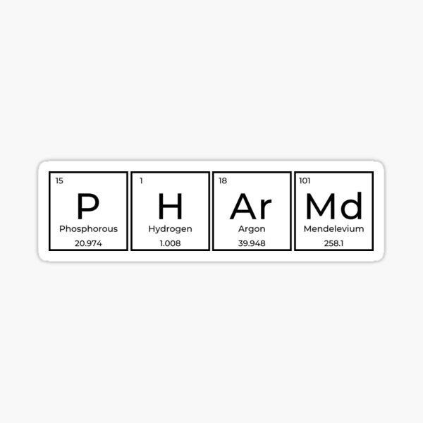 "Multiple Products! PharmD Periodic Table Graphic Logo, Pharmacist ...