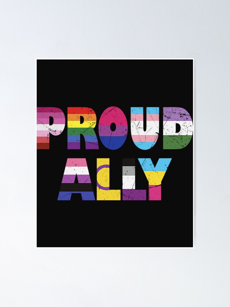 "Proud Ally Lgbt Rainbow T-ShirtProud Ally, Gay Pride, Transgender ...