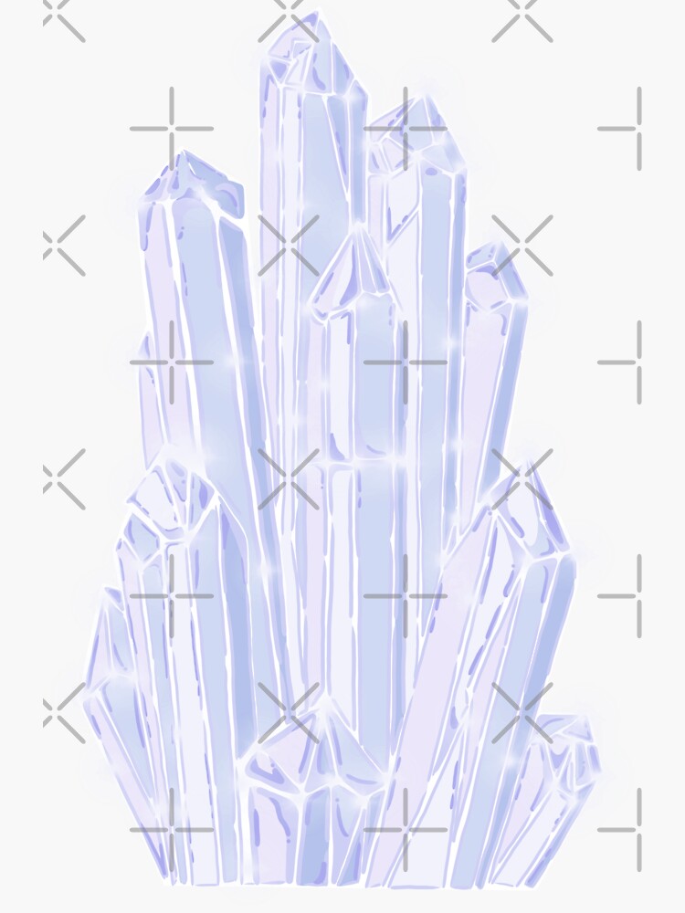 "Light Blue Crystals" Sticker for Sale by Pauli- | Redbubble