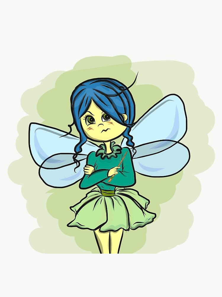 "Angry fairy " Sticker for Sale by AlateaART | Redbubble