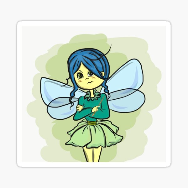 "Angry fairy " Sticker for Sale by AlateaART | Redbubble