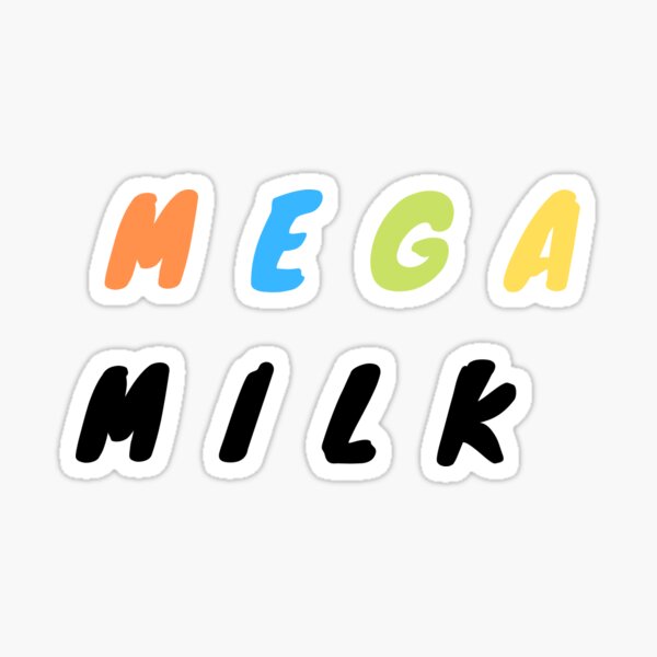 "MEGA MILK" Sticker for Sale by SimyaDesigne | Redbubble