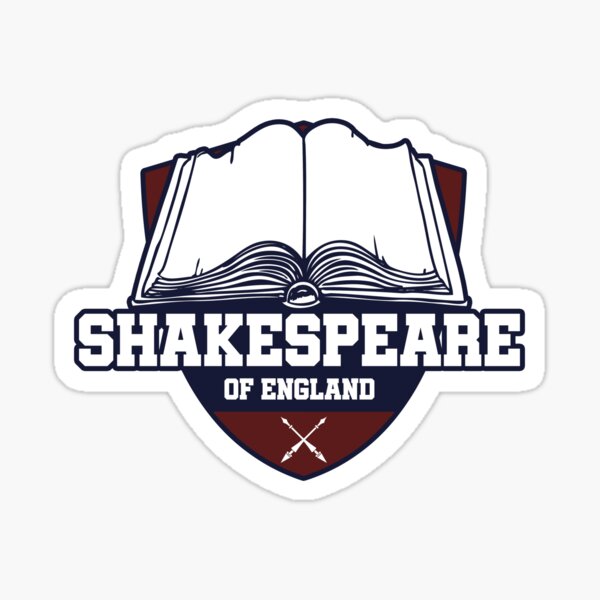 "Shakespeare Logo" Sticker by DwarfSeal | Redbubble