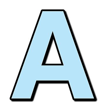 "Blue letter A" Sticker for Sale by imantahar | Redbubble