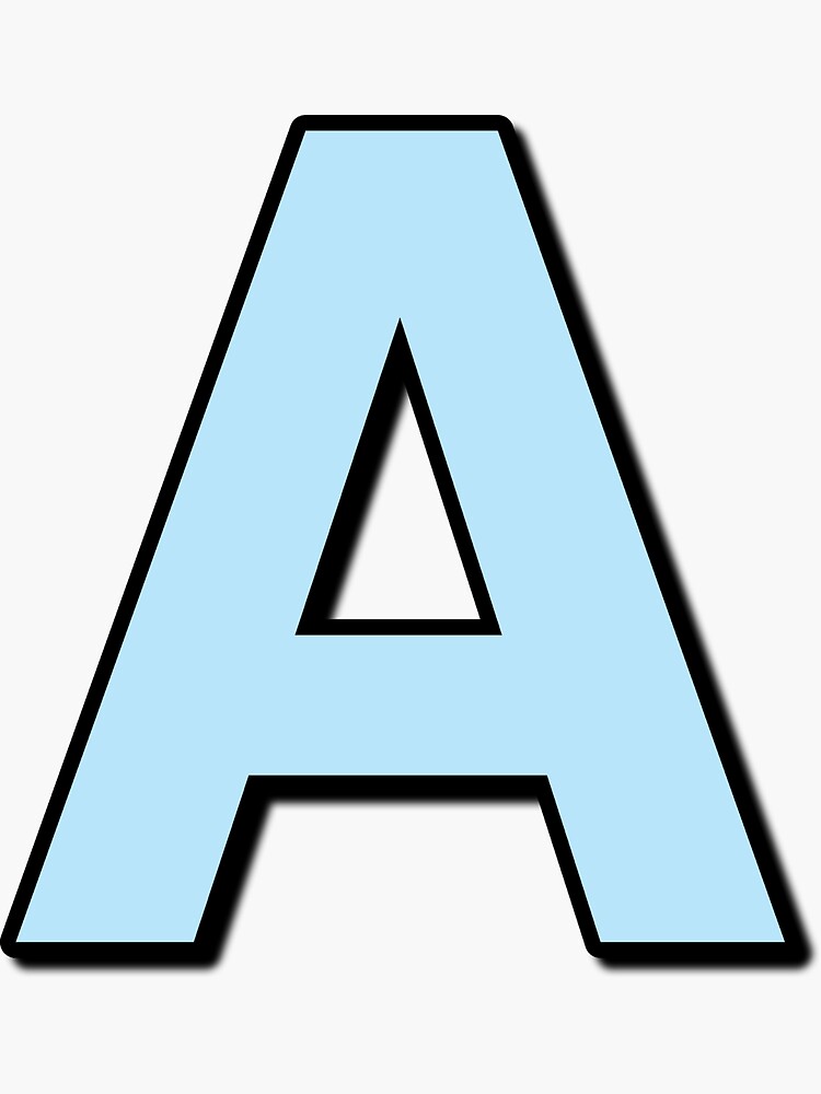 "Blue letter A" Sticker for Sale by imantahar | Redbubble