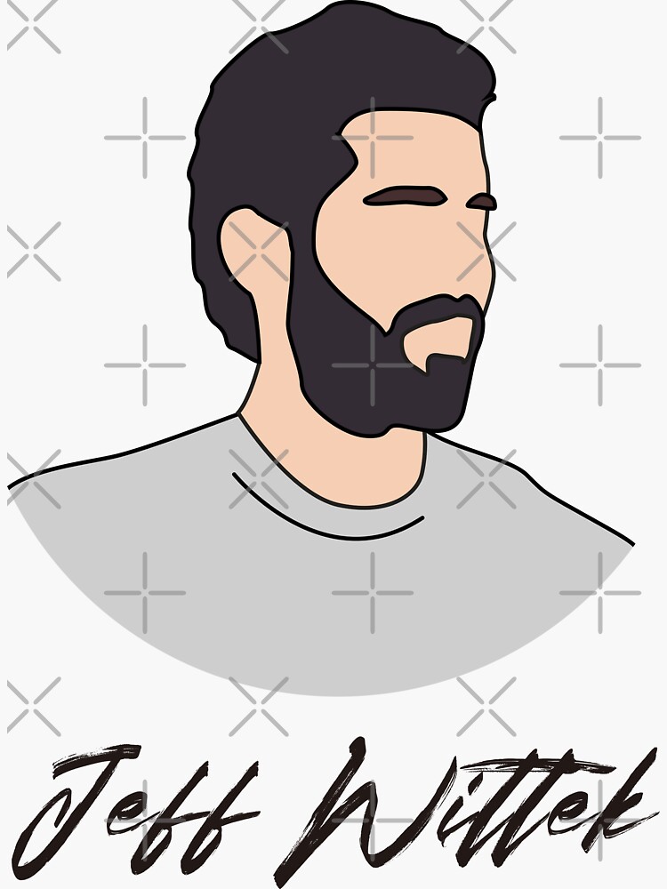 "Jeff Wittek Vector Artwork Sexy Hair Style Handwritten" Sticker for ...