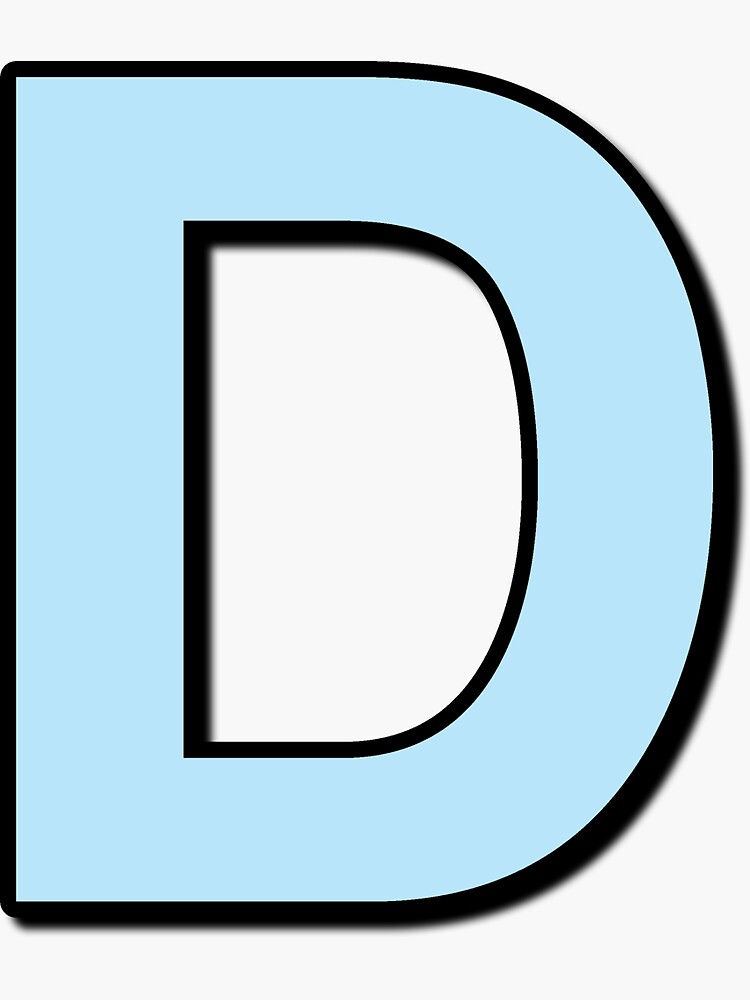 "Blue letter D" Sticker for Sale by imantahar | Redbubble