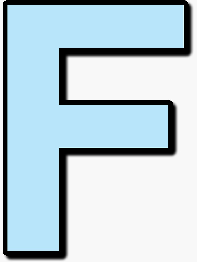 "Blue letter F" Sticker by imantahar | Redbubble