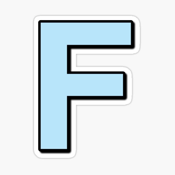 "Blue letter F" Sticker by imantahar | Redbubble