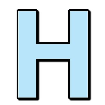 "Blue letter H" Sticker for Sale by imantahar | Redbubble