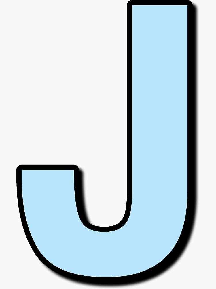 "Blue letter J" Sticker for Sale by imantahar | Redbubble