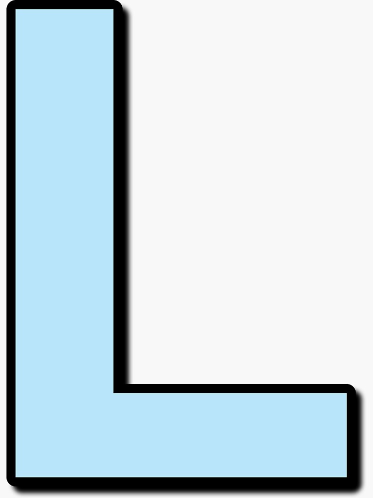 "Blue letter L" Sticker for Sale by imantahar | Redbubble