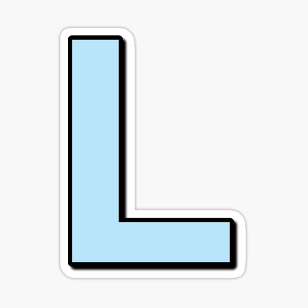 "Blue letter L" Sticker for Sale by imantahar | Redbubble