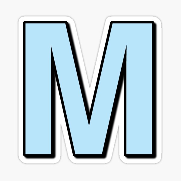 "Blue letter M" Sticker for Sale by imantahar | Redbubble