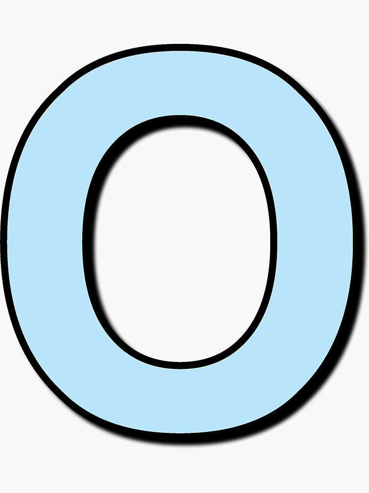 "Blue letter O" Sticker for Sale by imantahar | Redbubble