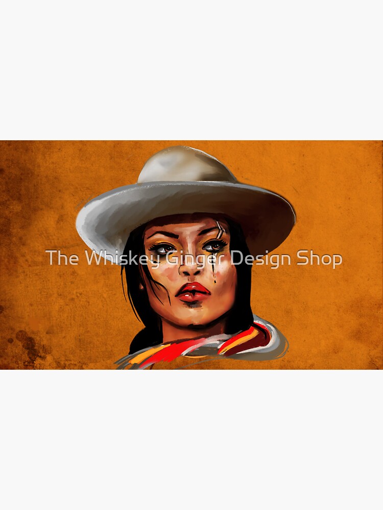 "Vintage Native American Western Pinup Cowgirl V.2" Sticker for Sale by ...