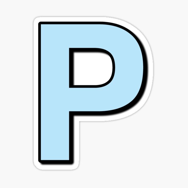 "Blue letter P" Sticker for Sale by imantahar | Redbubble