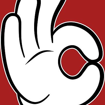 "OK sign | Mickey Mouse Style | Comic" Sticker by GiacomoDesign | Redbubble