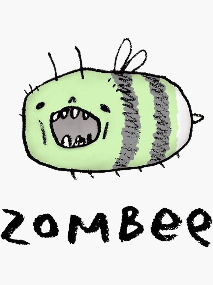 "zomBEE" Sticker for Sale by PureHabitat | Redbubble